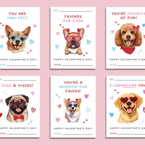 Funny Dog Valentine's Day Cards | Classroom Valentine's Day Cards for ...