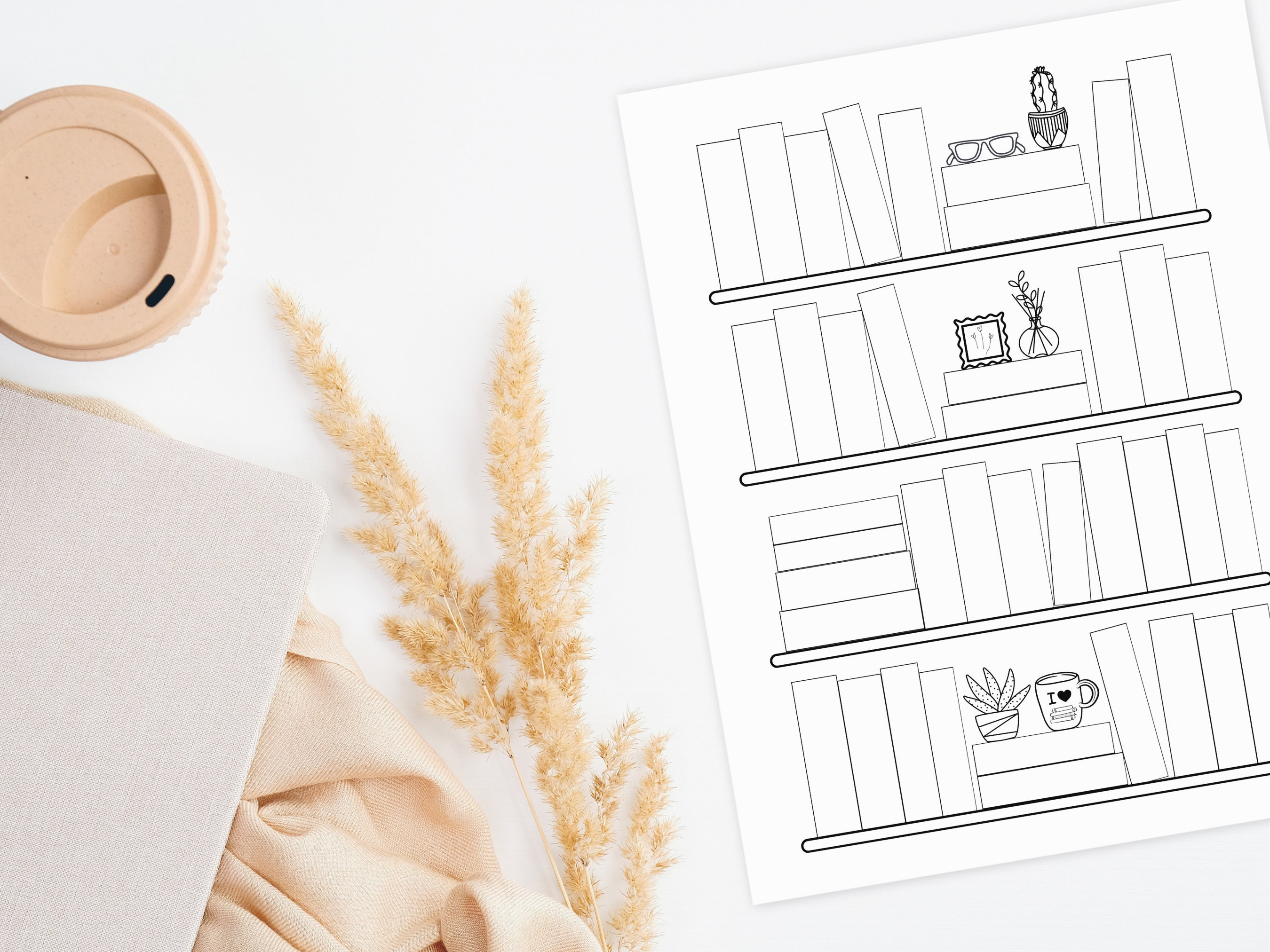 Reading Log Bookshelf Printable Template Book Tracker Printable Books ...