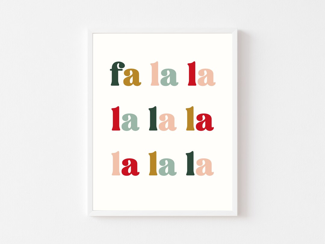 Falala Christmas Print: Colorful Holiday Wall Art (digital Download) - Etsy