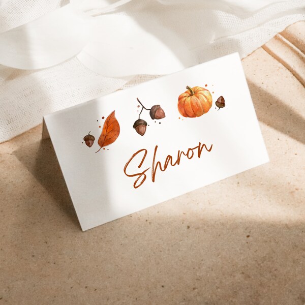Autumn Place Cards - Etsy