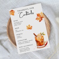 Drink Menu - Etsy