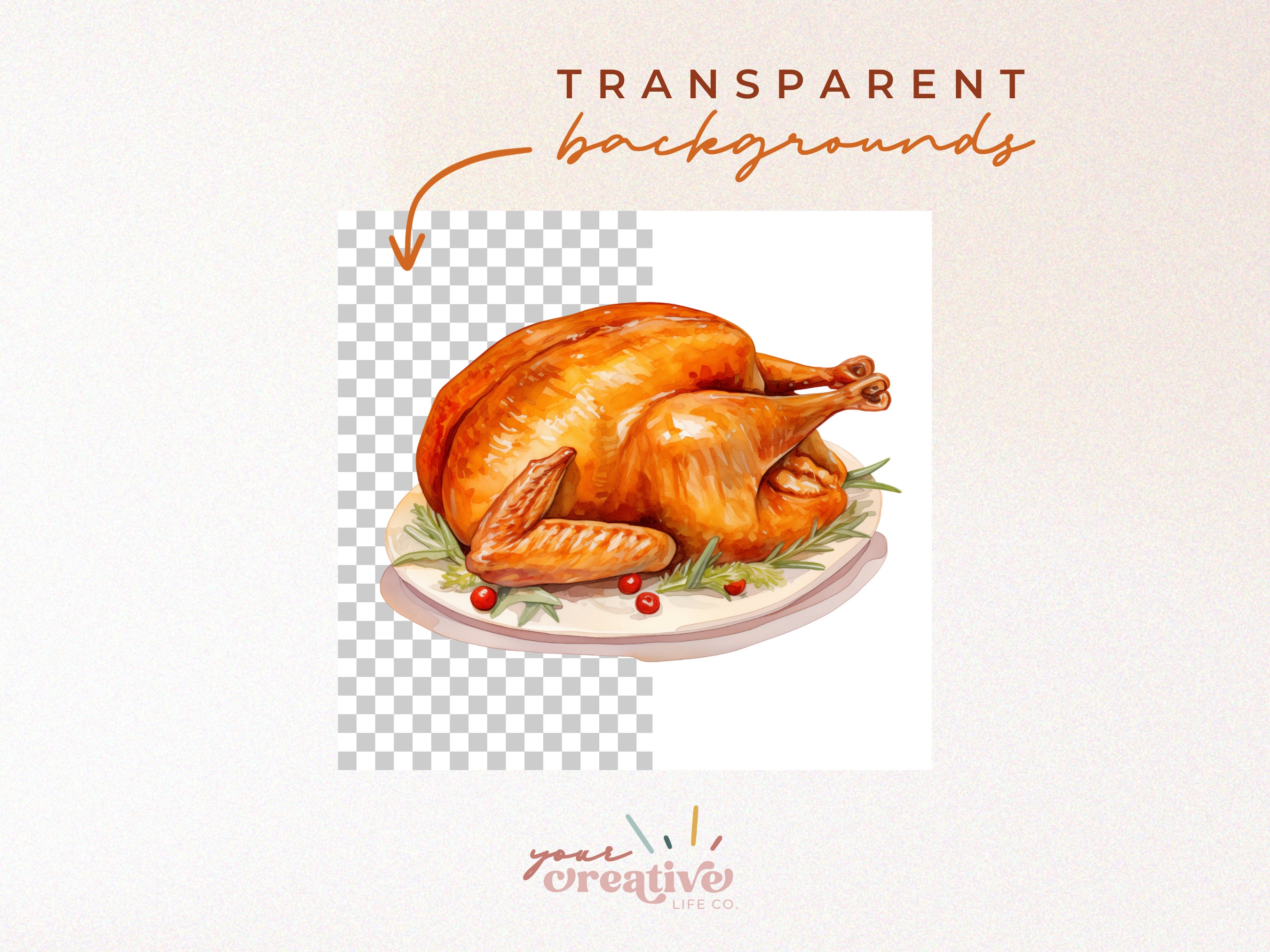 Watercolor Thanksgiving Clipart Bundle: Autumn PNG Pack (commercial Use ...