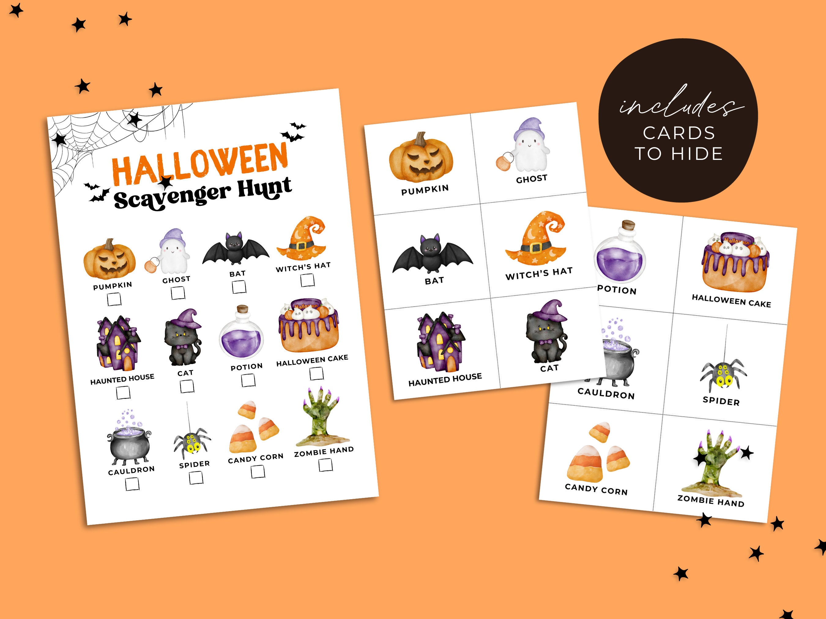 Halloween Scavenger Hunt Printable Halloween Kids Activity - Etsy
