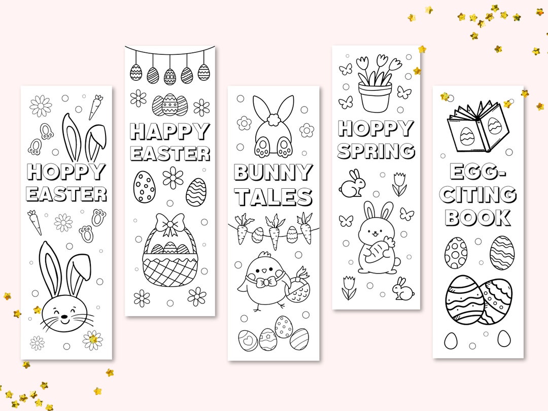 Easter Coloring Bookmarks | Printable Bookmarks | Easter Activity for ...