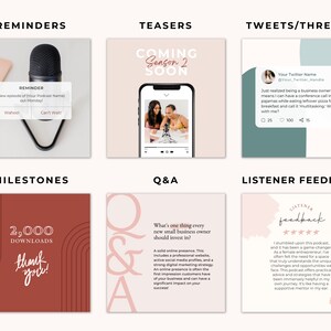 184 Podcast Social Media Templates | Podcasting Instagram Post + Story ...