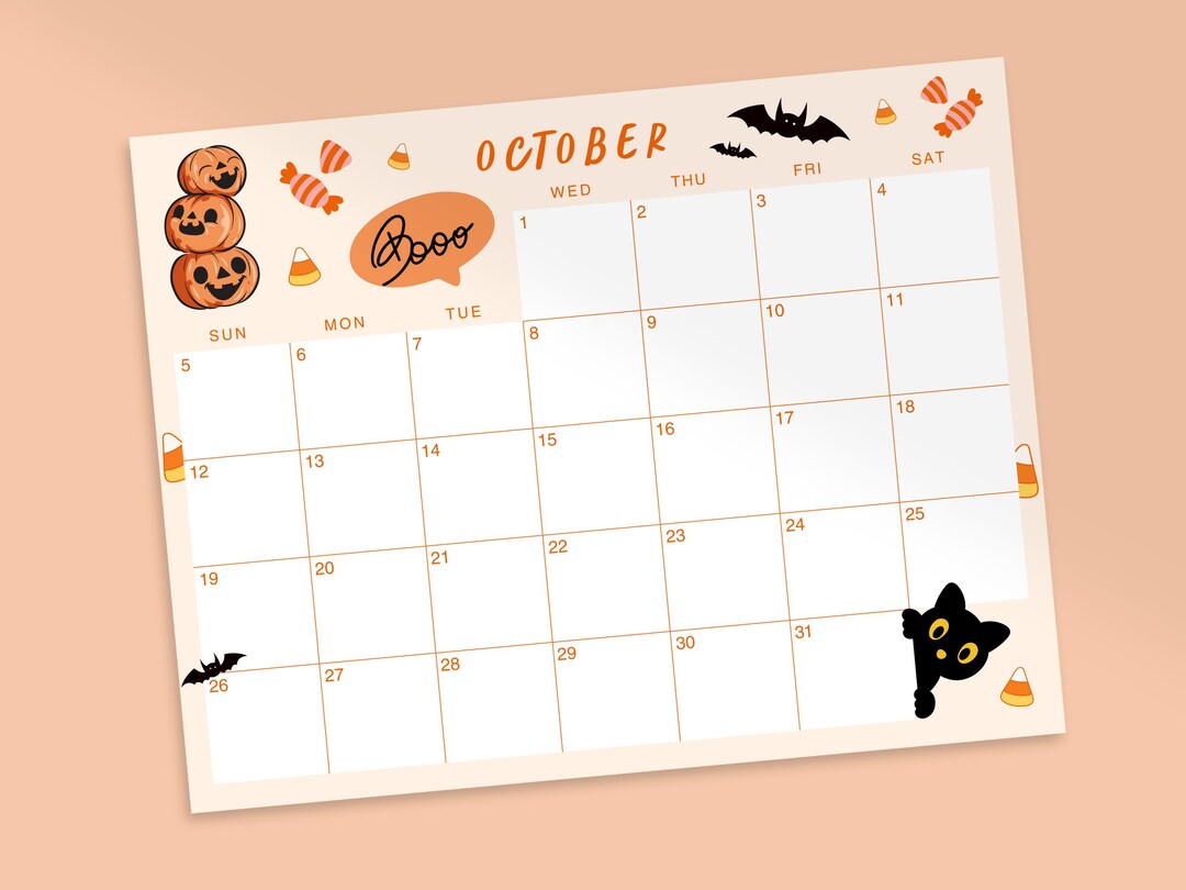 Editable October 2025 Calendar | Printable Calendar Classroom ...