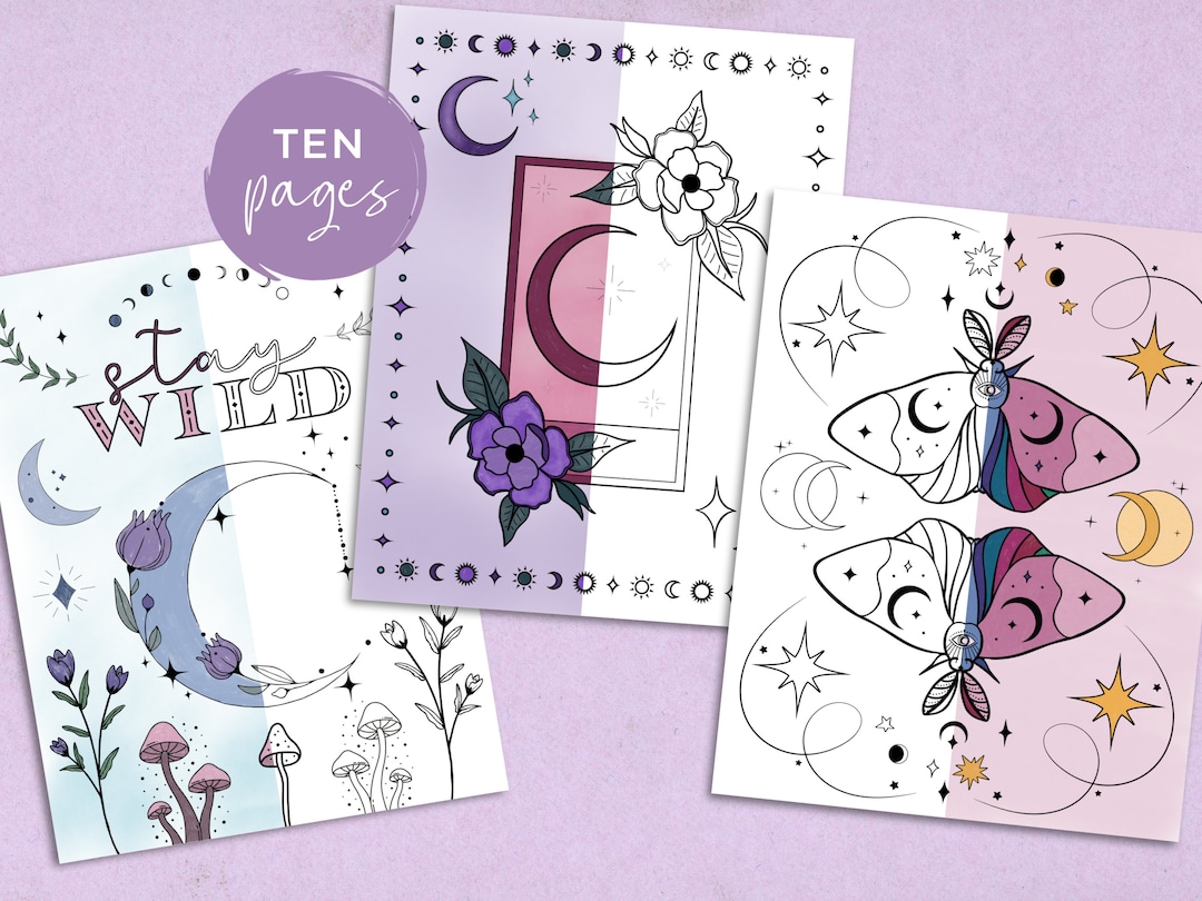 Witch Coloring Book for Adults | Witch Coloring Pages | Mystic Coloring ...