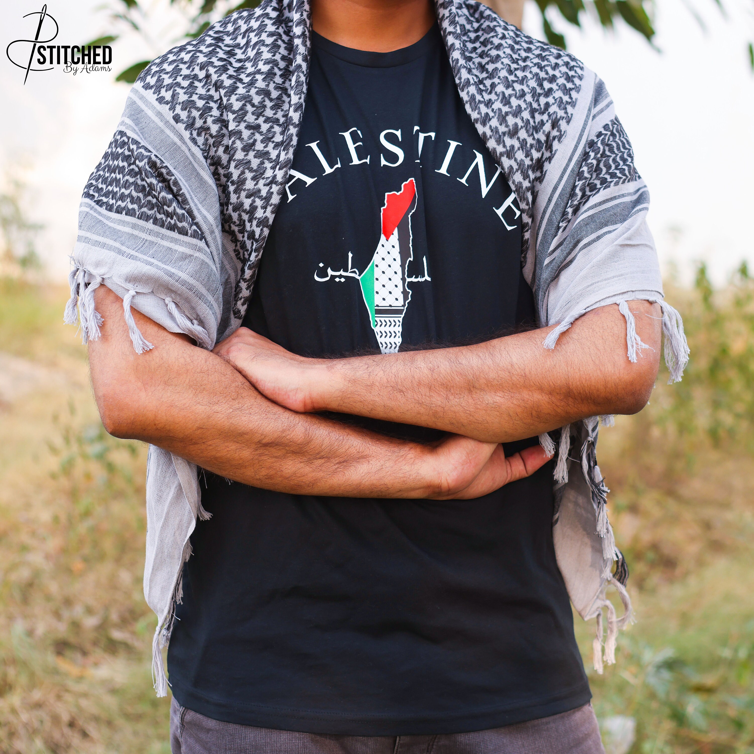 Arab Style Palestine Cotton Scarf, Vintage Traditional Shemagh Scarf ...