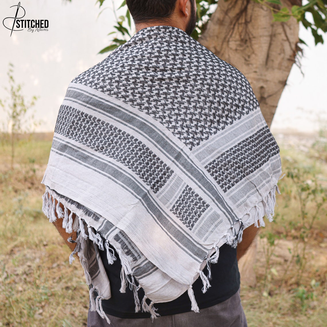 Arab Style Palestine Cotton Scarf, Vintage Traditional Shemagh Scarf ...