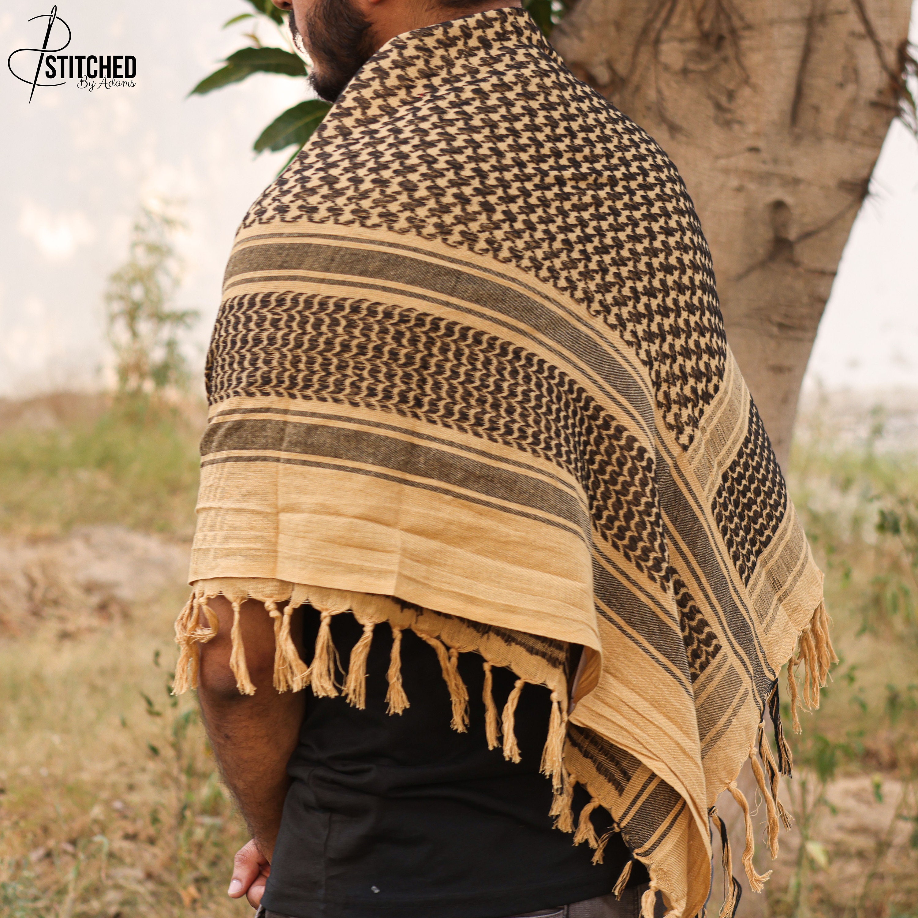 Arab Style Palestine Cotton Scarf, Vintage Traditional Shemagh Scarf ...