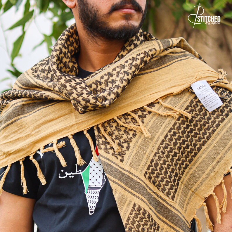 Arab Style Palestine Cotton Scarf, Vintage Traditional Shemagh Scarf ...