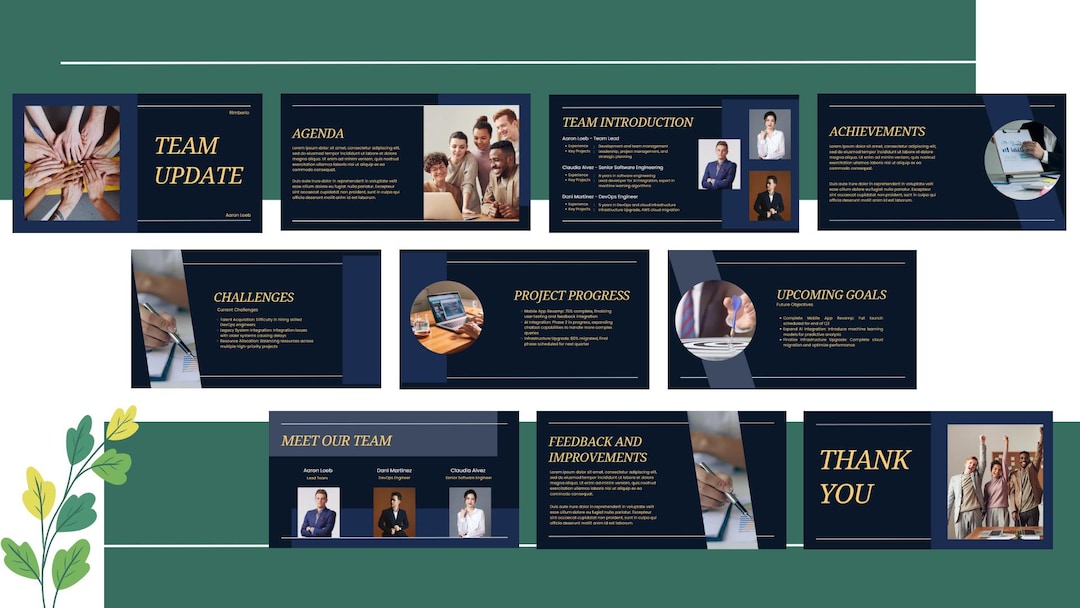 Blue Minimalist Team Update Presentation Template - Editable Canva ...