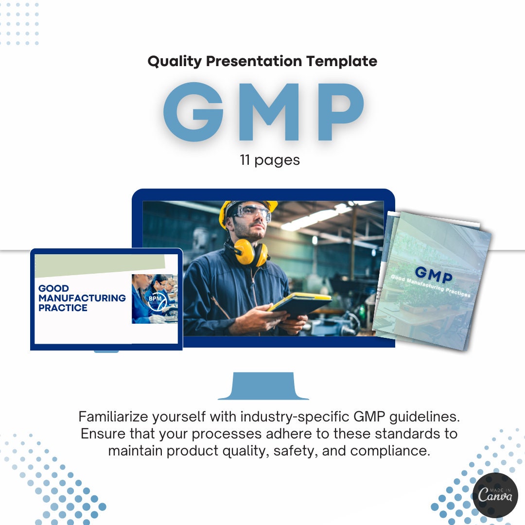 GMP Good Manufacturing Practices Presentation Template –| Professional ...