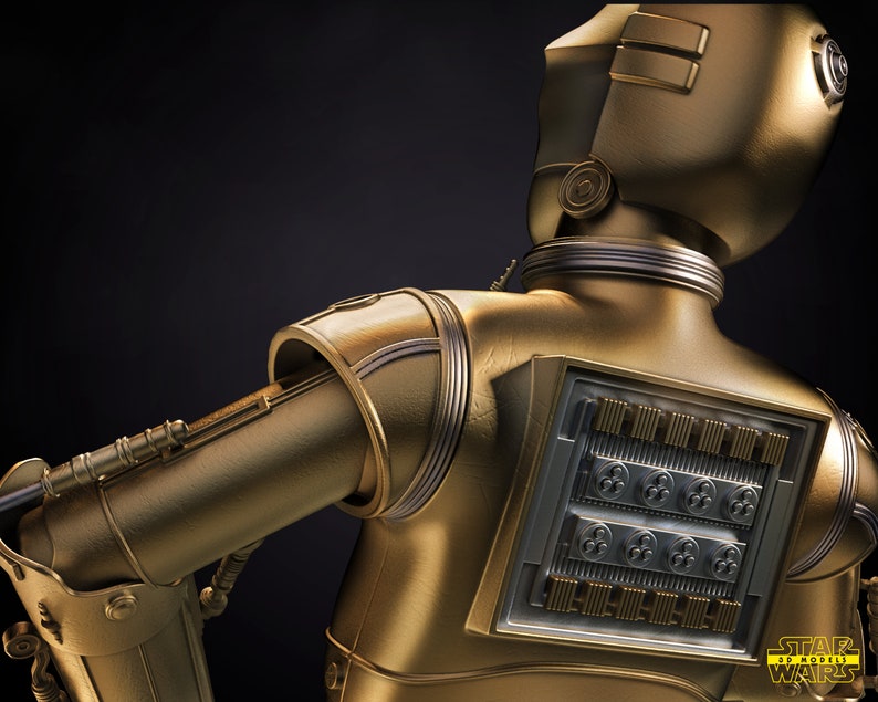 C3PO and R2D2 Droids 3D Printed STL File - Etsy