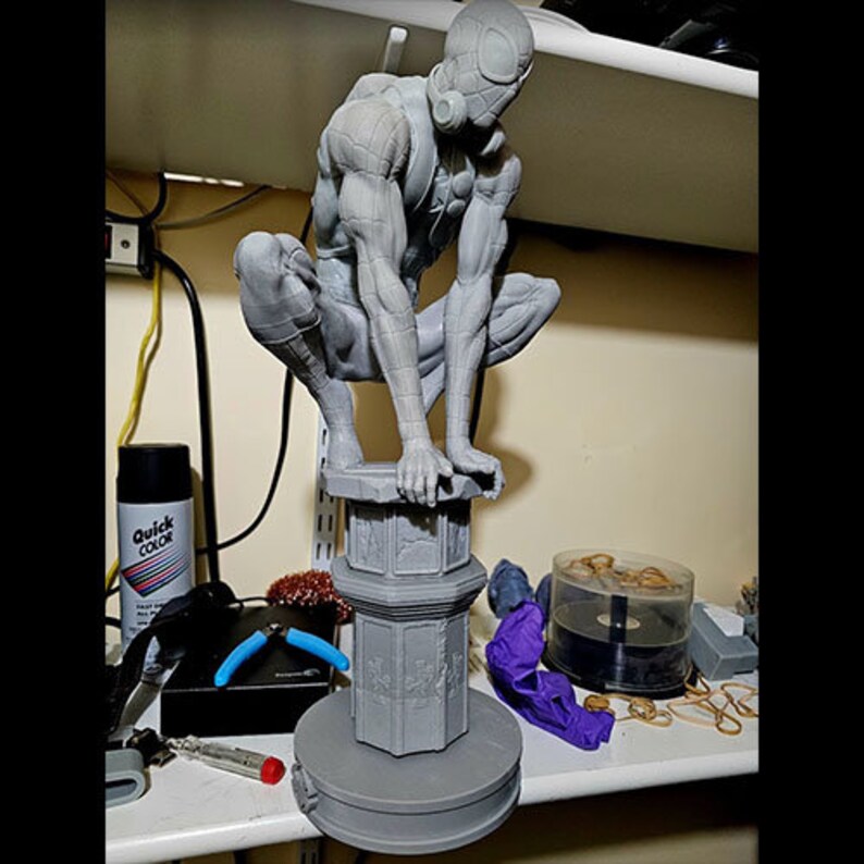 Marvel Spiderman STL File 3D Resin Printed Statue Figure - Etsy Australia