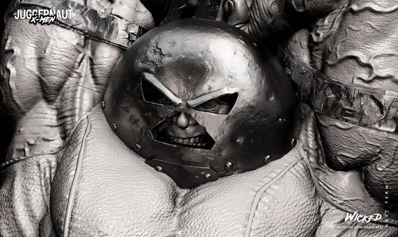 Marvel Juggernaut Archivo STL Figura de estatua impresa en resina 3D ...