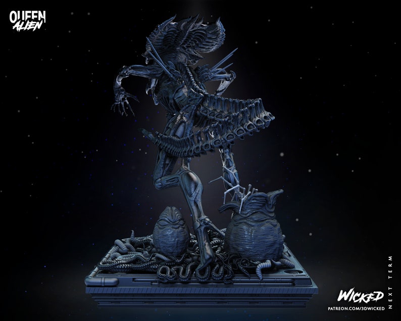 Alien Queen STL File 3D Resin Printed Statue Figure - Etsy