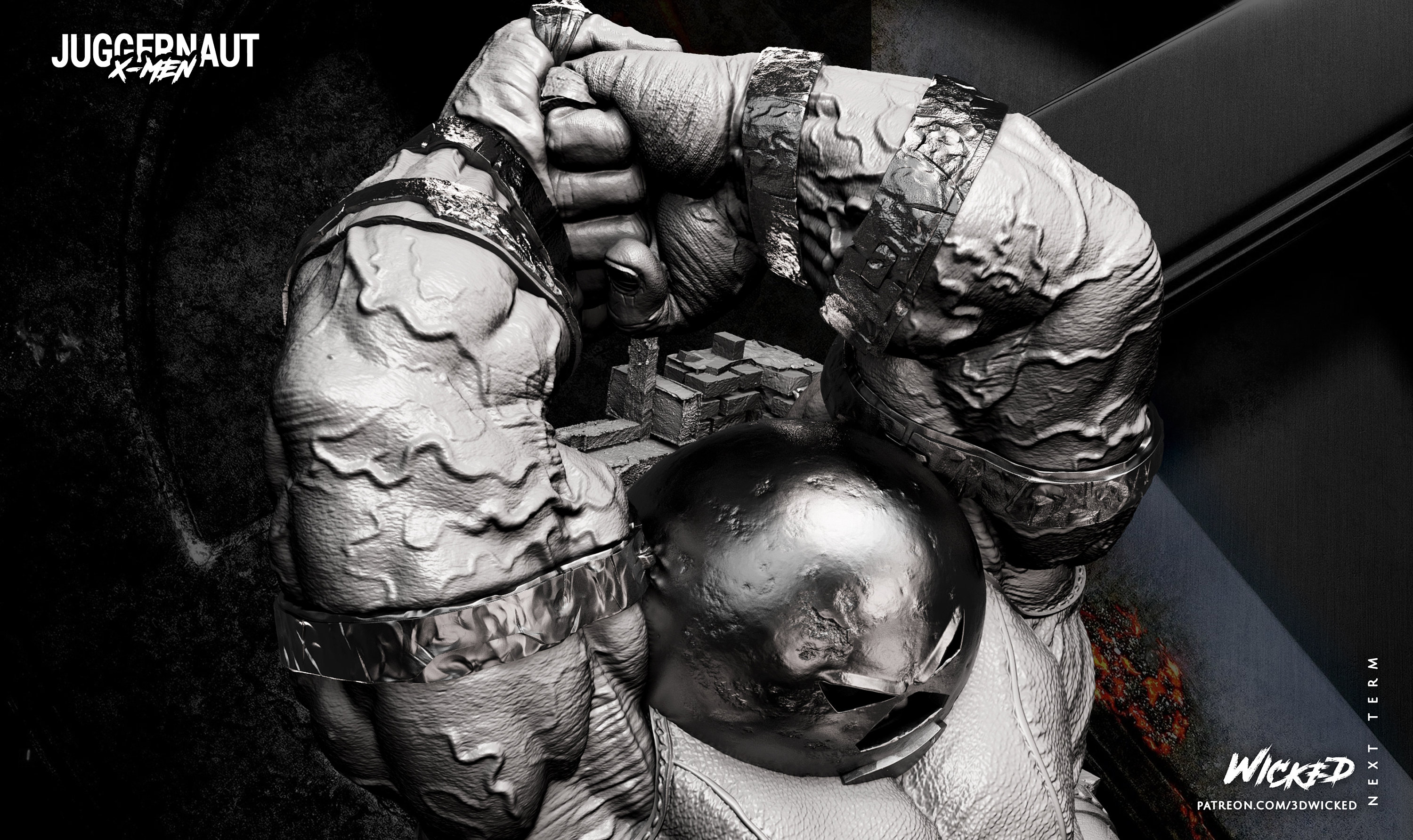Marvel Juggernaut Archivo STL Figura de estatua impresa en resina 3D ...