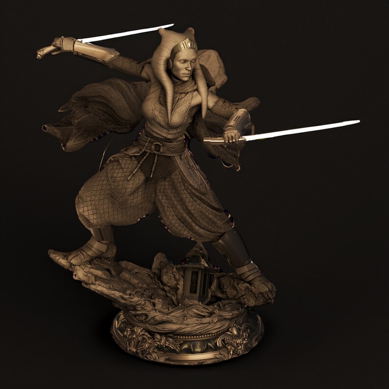 Ahsoka STL File 3D Resin Printed Statue Figure 2 Variations - Etsy