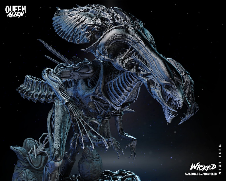 Alien Queen STL File 3D Resin Printed Statue Figure - Etsy