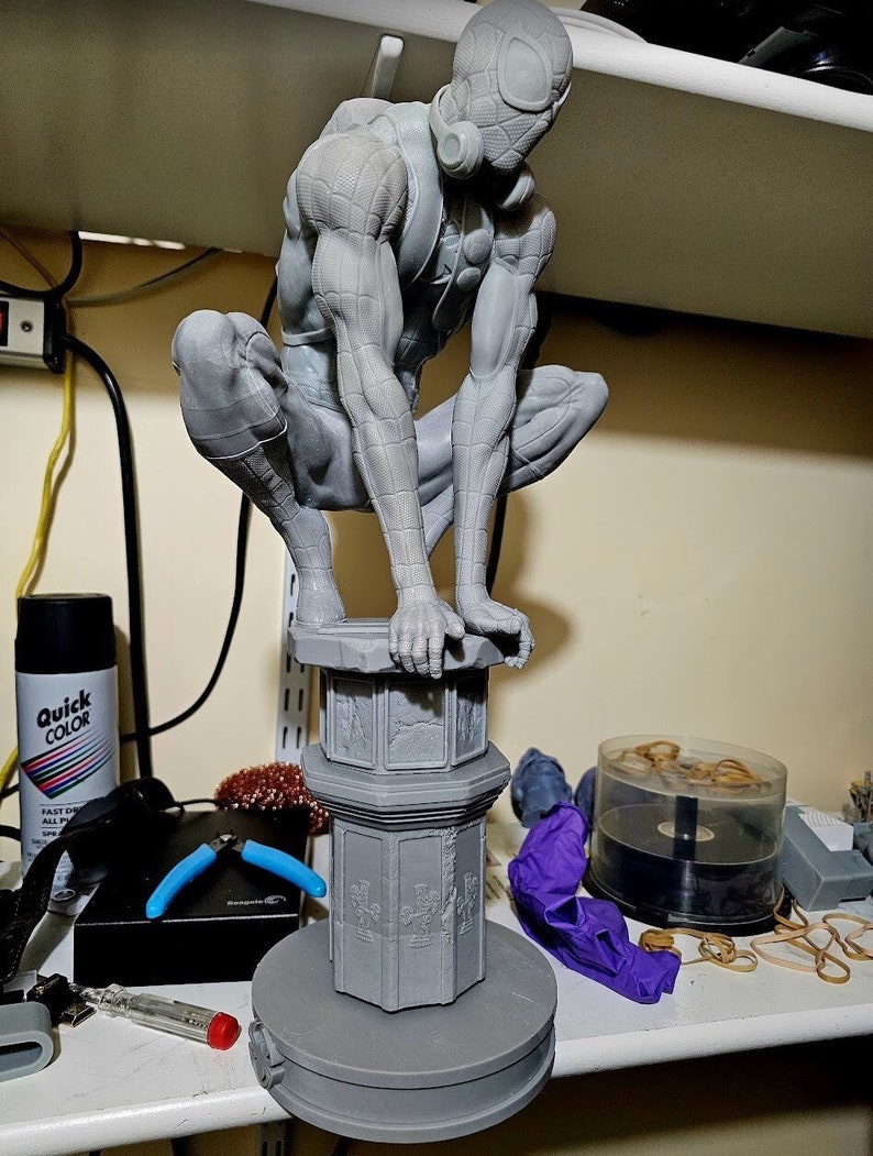 Marvel Spiderman STL File 3D Resin Printed Statue Figure - Etsy Australia