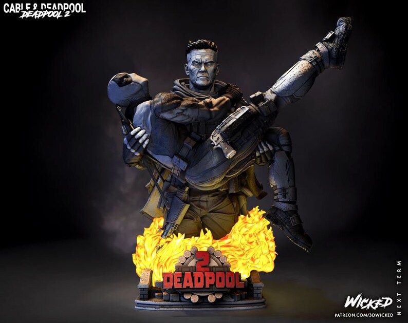 Marvel MCU Deadpool STL File 3D Resin Printed Bust - Etsy