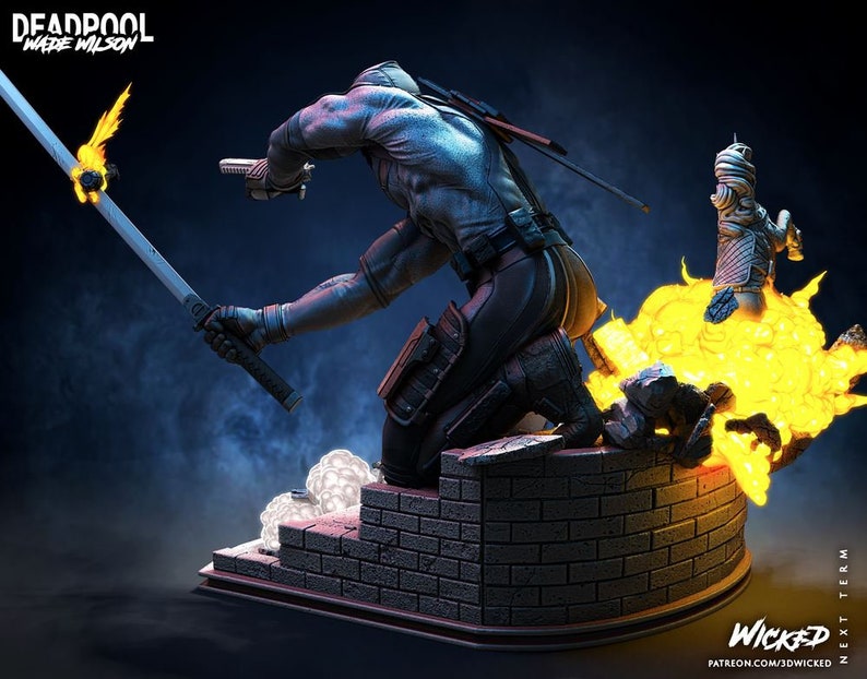 Marvel MCU Deadpool STL File 3D Resin Printed Statue Figure - Etsy