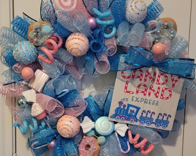 Candy Land Express Wreath - Etsy