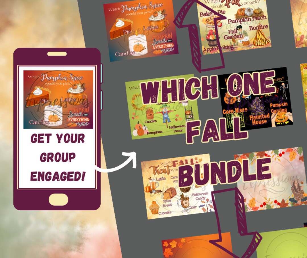 Which One- Fall & Halloween Engagement Posts - Etsy