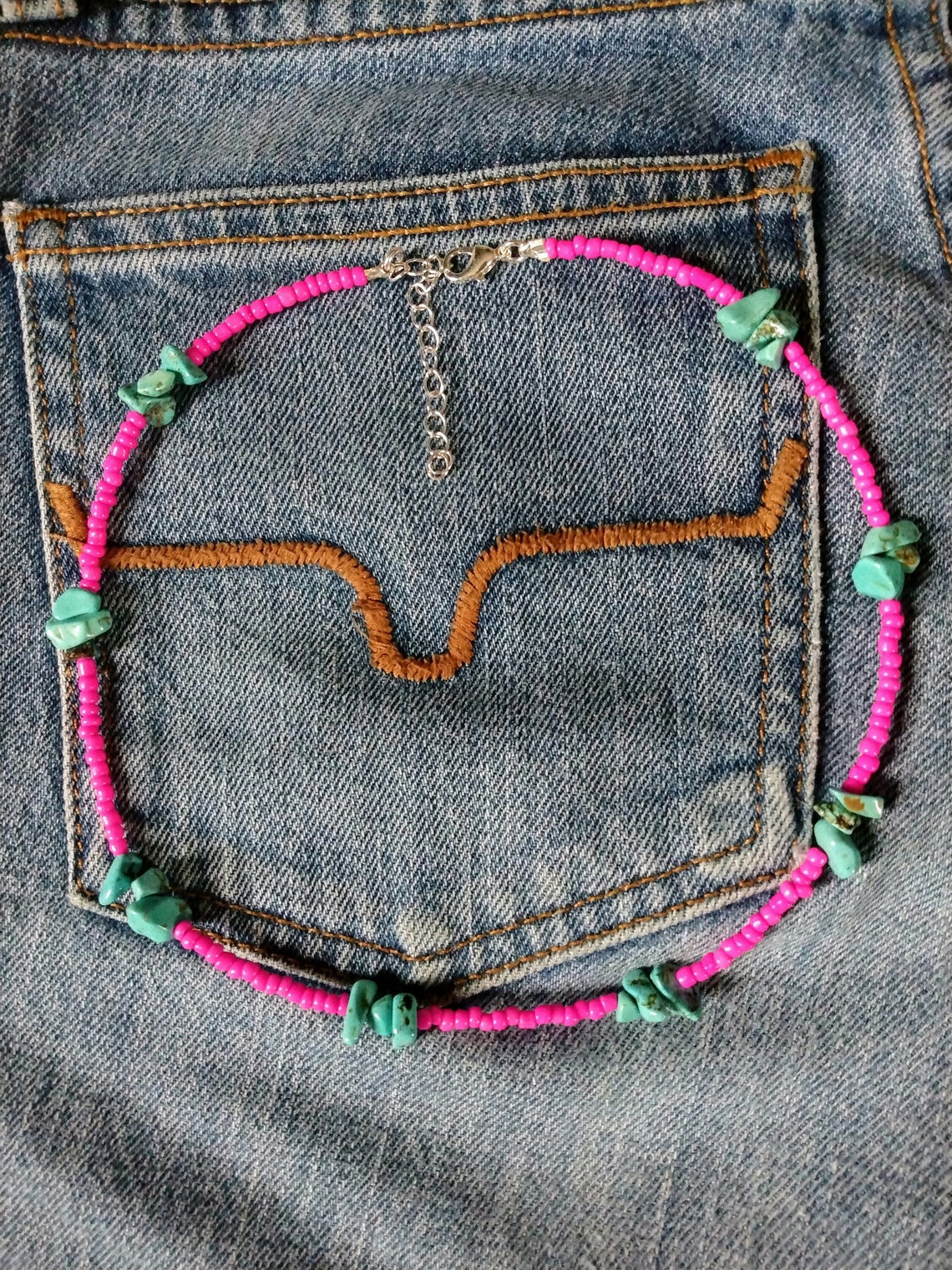 The "cowgirl Barbie" - Western Choker | Beaded Choker | 12-20 In. - Etsy