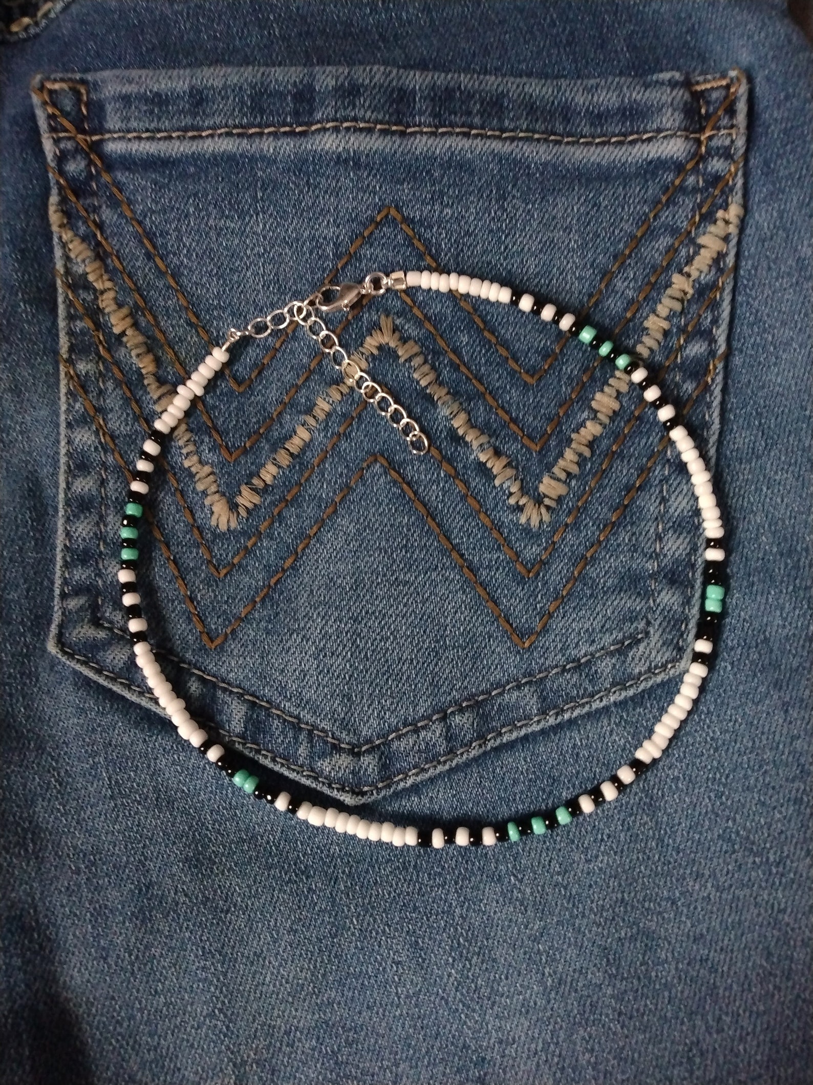 The "beach Cowboy" - Western Choker | Beaded Choker | 12-20 In. - Etsy