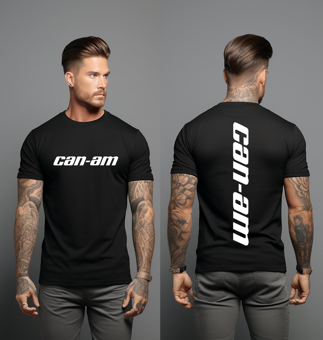 Can-am T-shirt Vertical Back Logo - Etsy