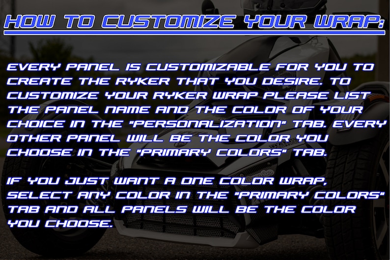 Full Wrap Kit Customizable - Can-am Ryker - Etsy