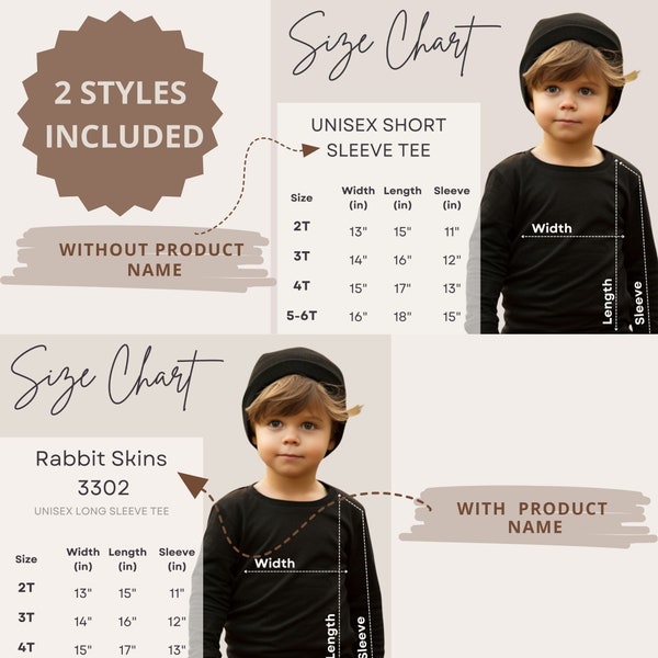 Toddler Boy Size Chart - Etsy