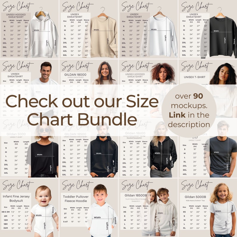 Gildan 5000 Size Chart Mockup Gildan 5000 Mockup Unisex T Shirt Size