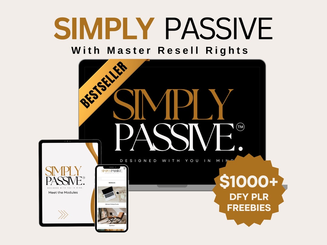 Simply Passive Course Digital Marketing Course for Beginners With MRR ...