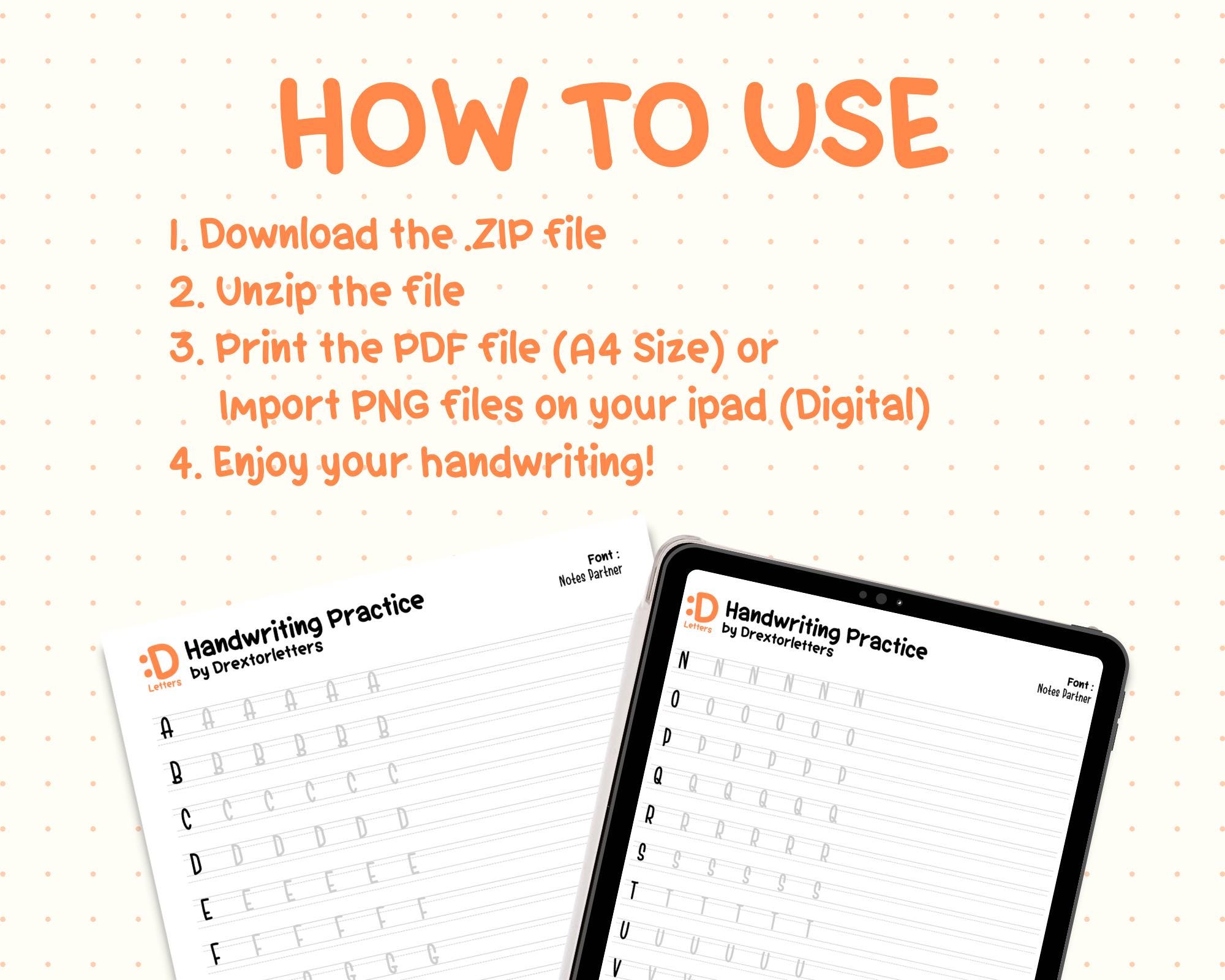 Handwriting Practice Sheets, Printable Handwriting Worksheets, Improve ...