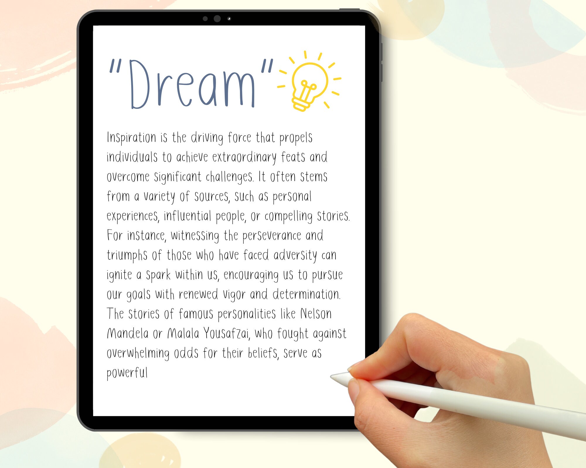 Realistic Handwritten Font, Goodnotes Simple Font, Study Digital Note ...
