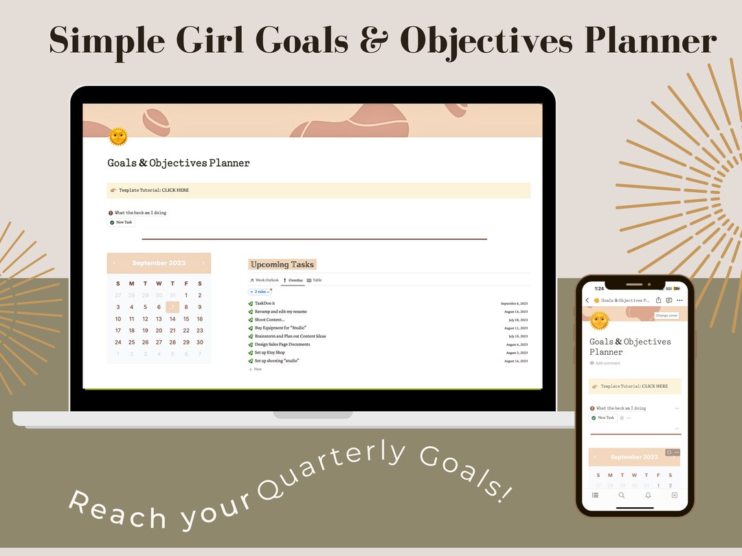 Notion Girl Goal Setting Planner 2023 - Etsy