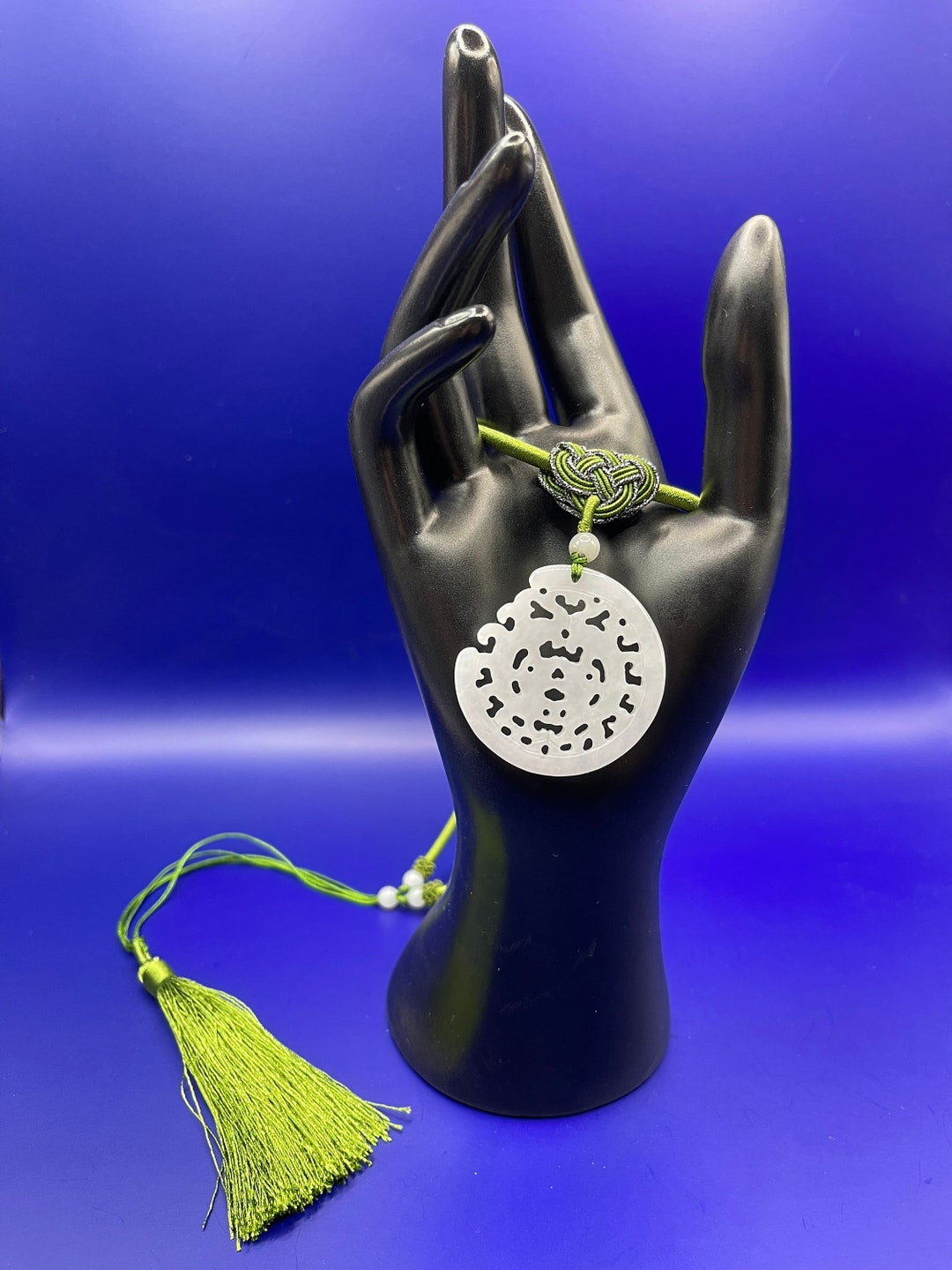 The Dragon Totem Jade Necklace, Jade Handcrafted Charm Amulet, Chinese ...