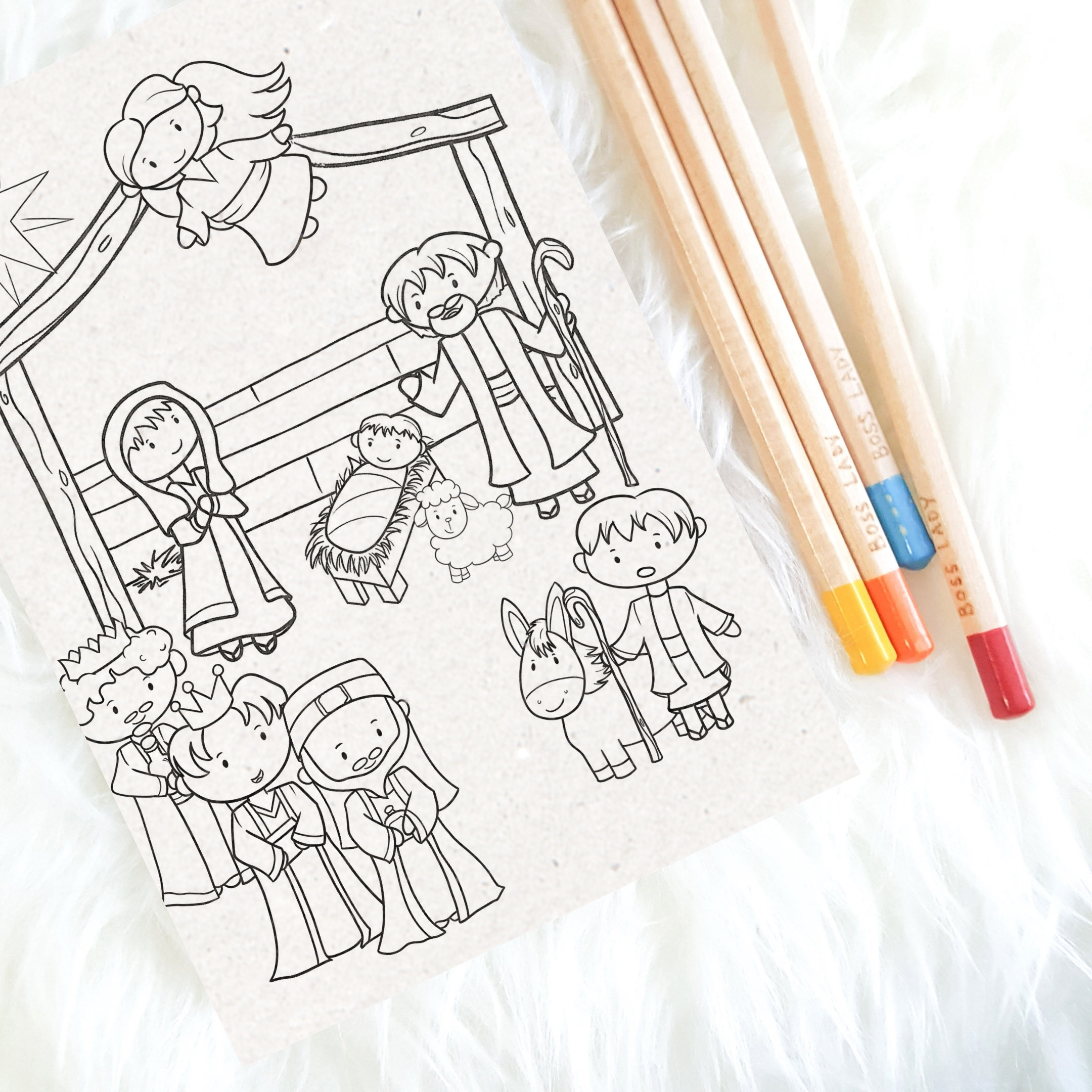 NATIVITY COLORING BOOK for Kids, Jesus is the Reason for the Season ...