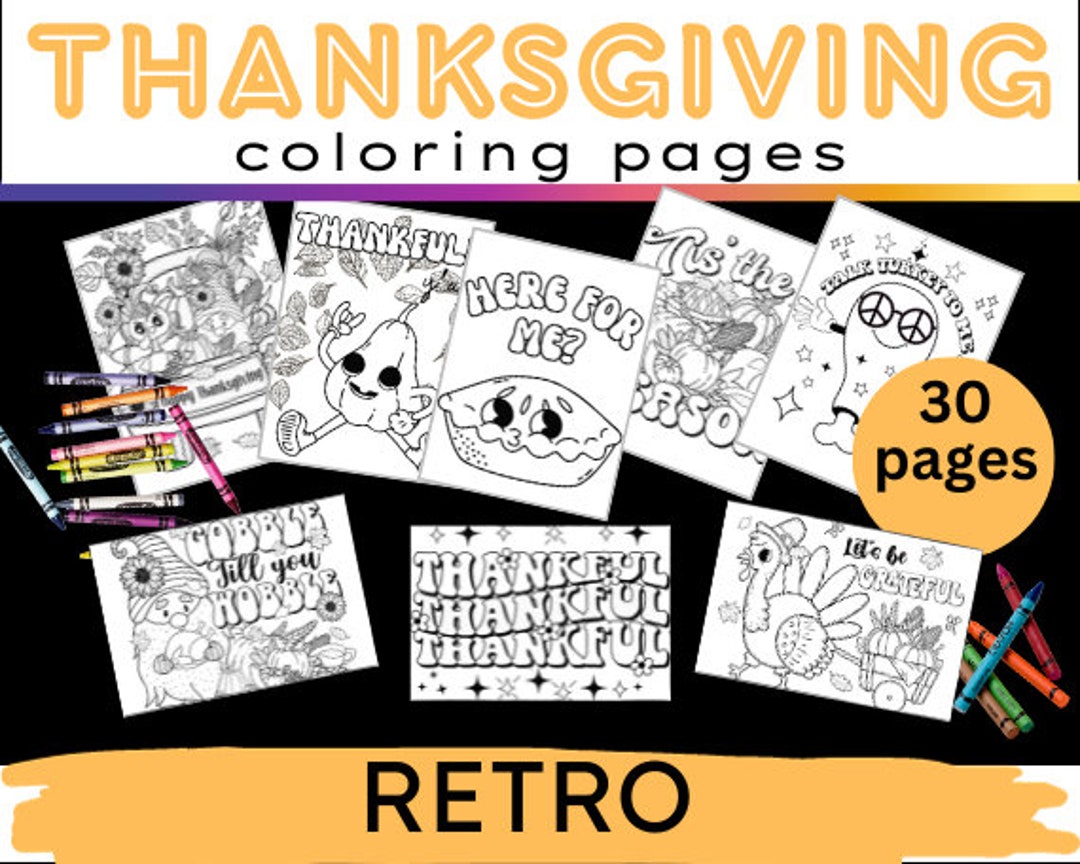 CUTE THANKSGIVING COLORING | Printable Activity Bundle | Classroom ...