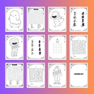 34 Printable Kids Halloween Activities, Shadow Match | Word Search ...
