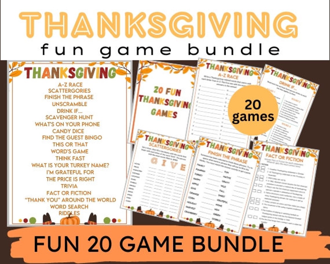 20 Fall Games | Fall Games Printable | Fall Party Games | Fall Games ...