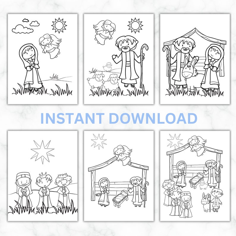 NATIVITY COLORING BOOK for Kids, Jesus is the Reason for the Season ...