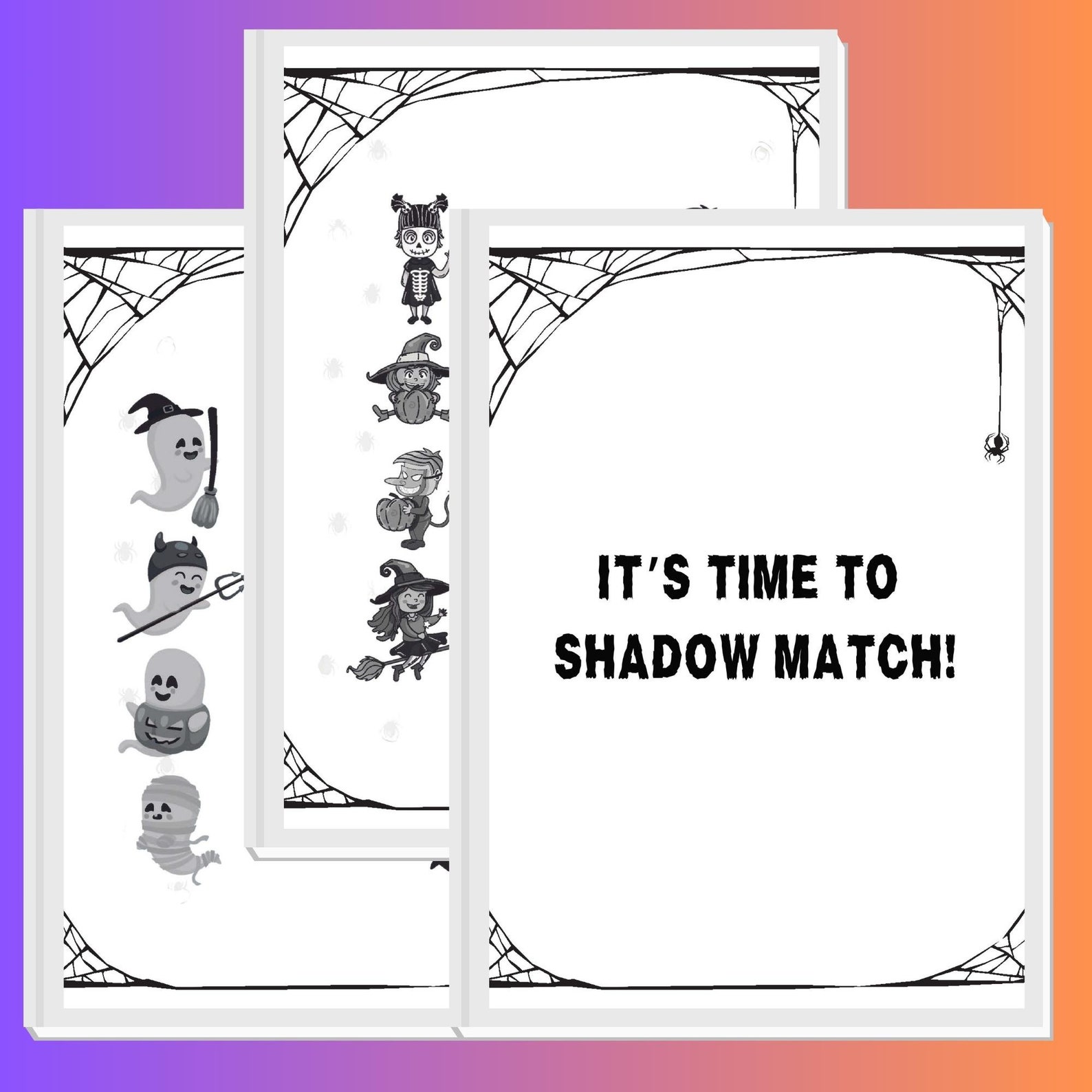 34 Printable Kids Halloween Activities, Shadow Match | Word Search ...