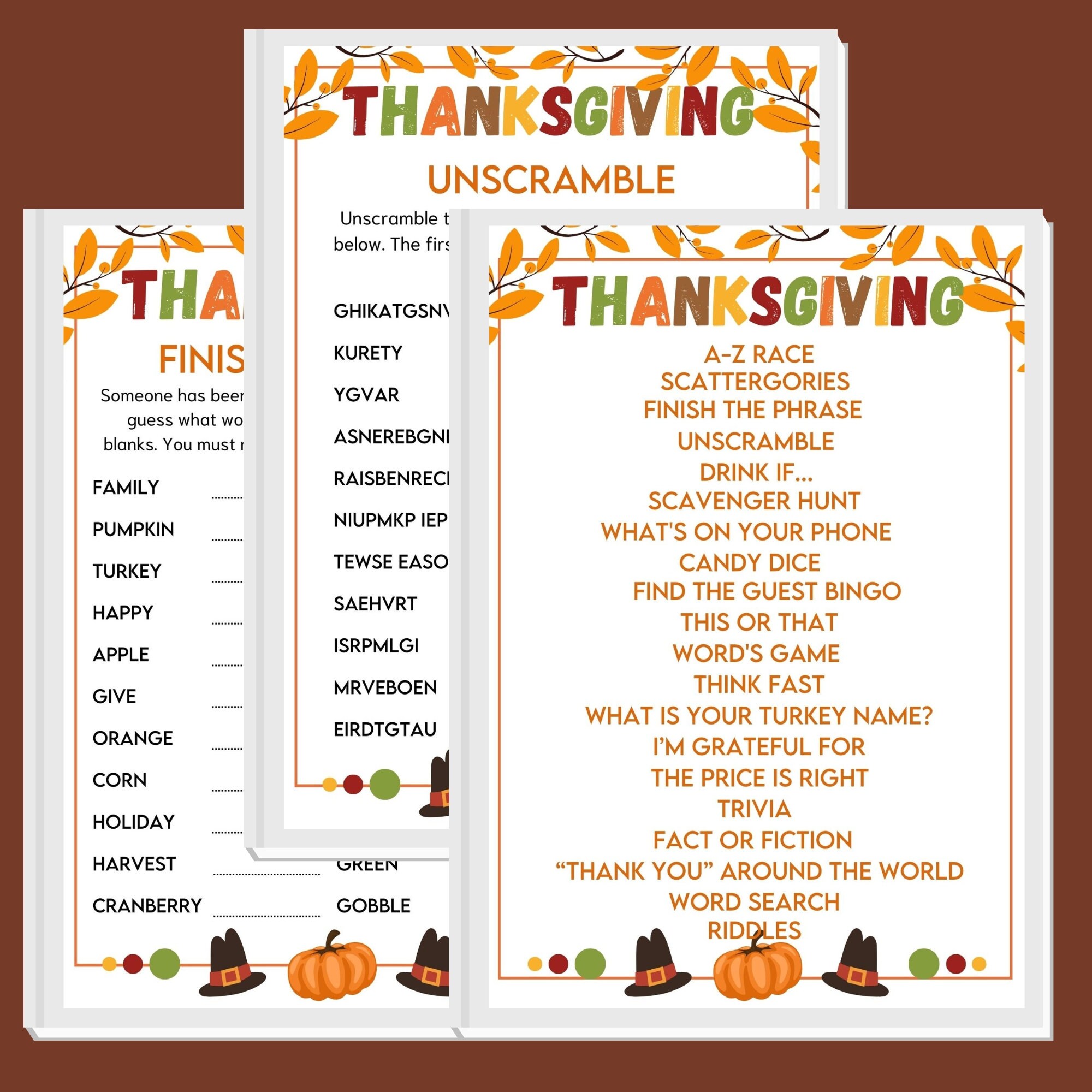 20 Fall Games Fall Games Printable Fall Party Games Fall Games for Kids ...