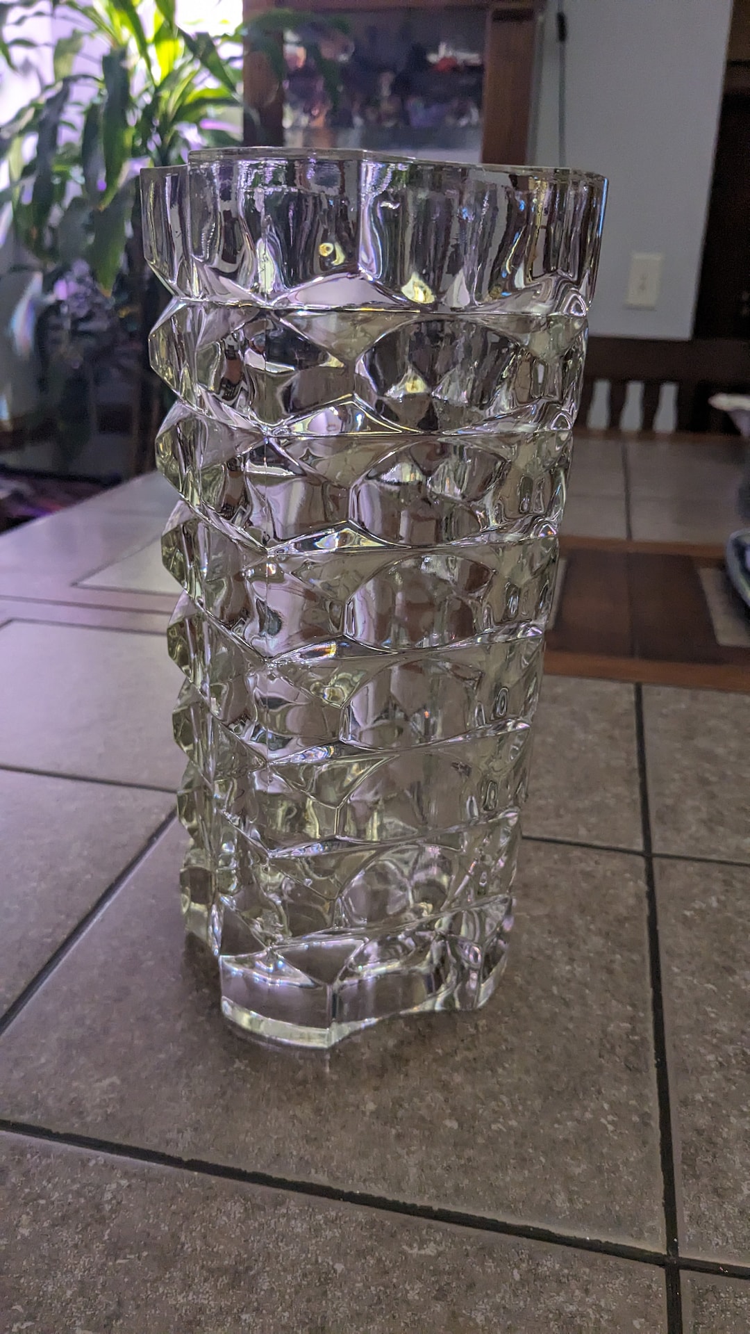 Geometric Luminarc French Glass Vase - Etsy