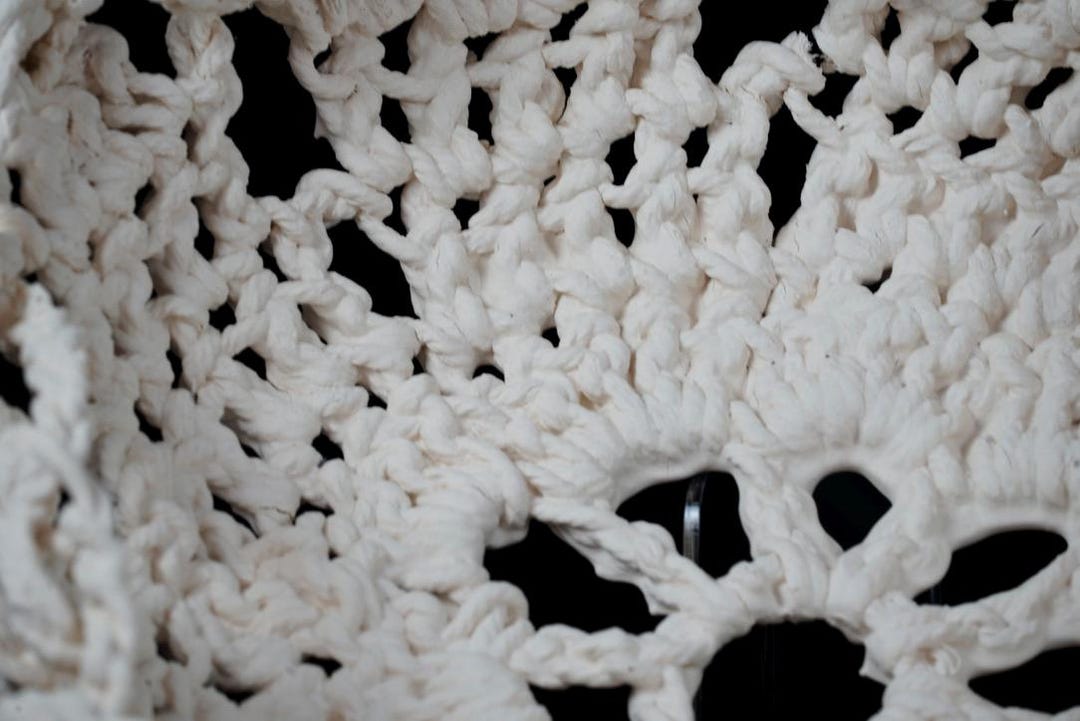 Handcrafted Porcelain Crochet Bowl – Large Sculptural Ceramic Art ...