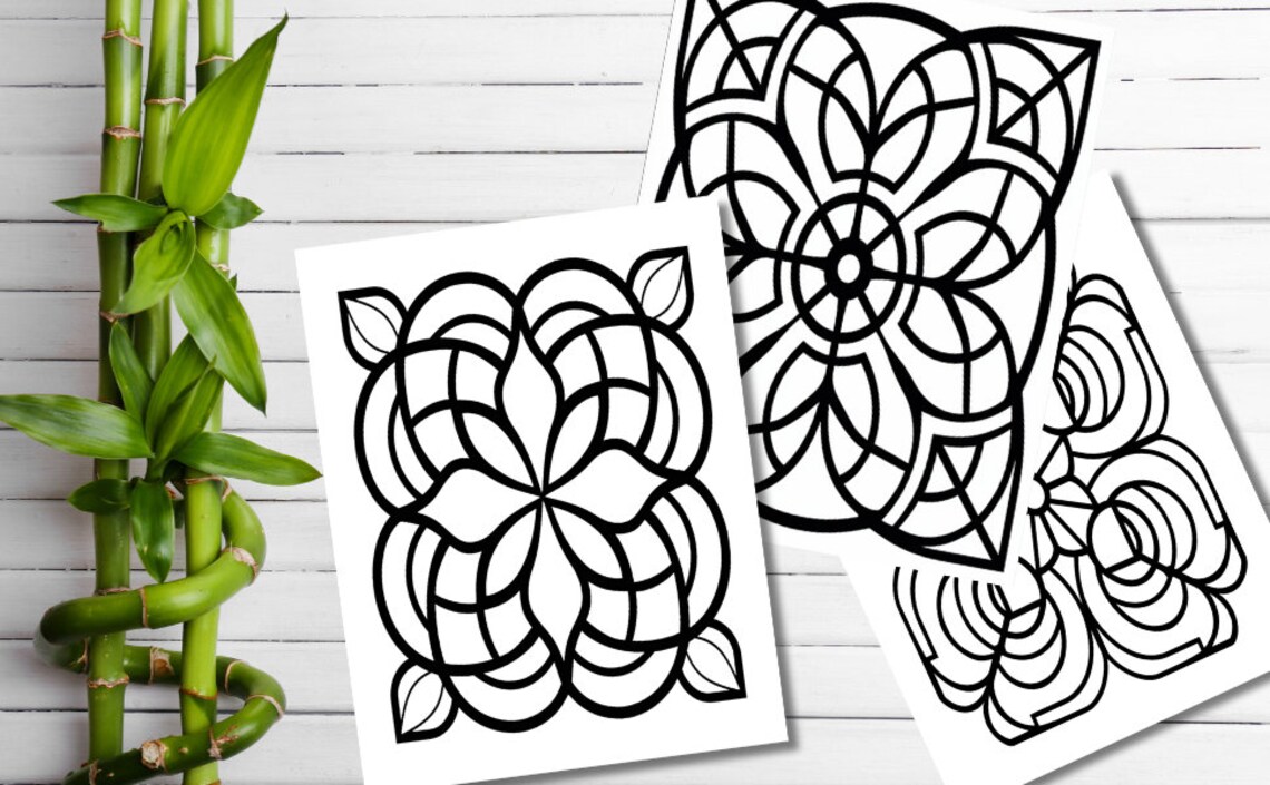 Creative Calm Bold & Easy Print Coloring Book 50 Pages for Digital ...